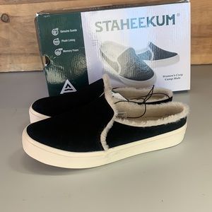 Staheekum | Shoes | Nwt Womens Staheekum Genuine Suede Black Slip On ...